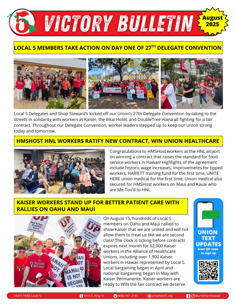 Home Page - UNITE HERE Local 5